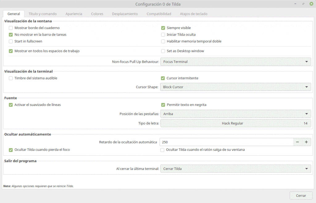 Tilda un sencillo y configurable terminal desplegable - atareao con Linux