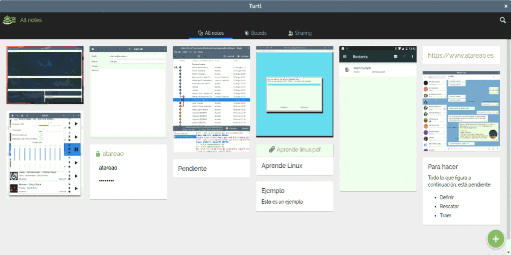 Como tomar notas de forma segura con Turtl en Ubuntu, Linux Mint, etc ...