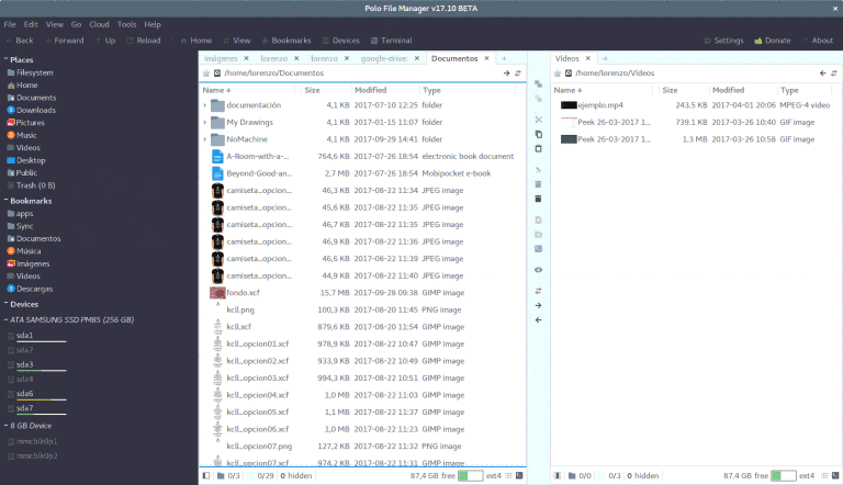Polo File Manager, un gestor de archivos con doble panel - atareao con Linux