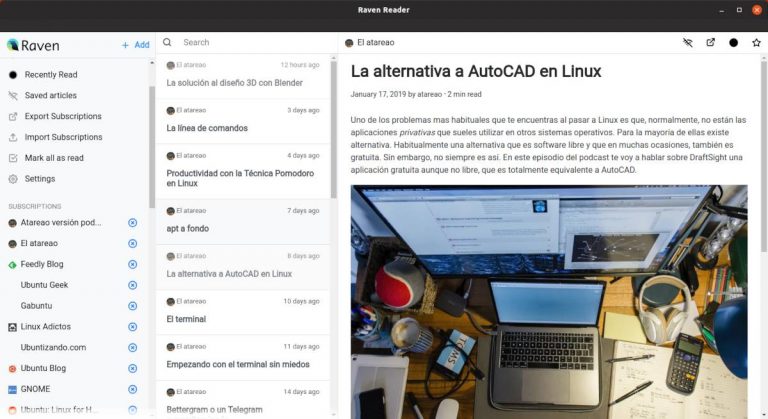 Raven Reader o RSS en el siglo XXI - atareao con Linux